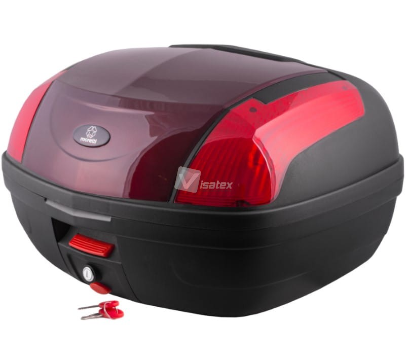 Kufer Moretti MR-889, 46 l., czerwony, czerwony odblask VISATEX ...